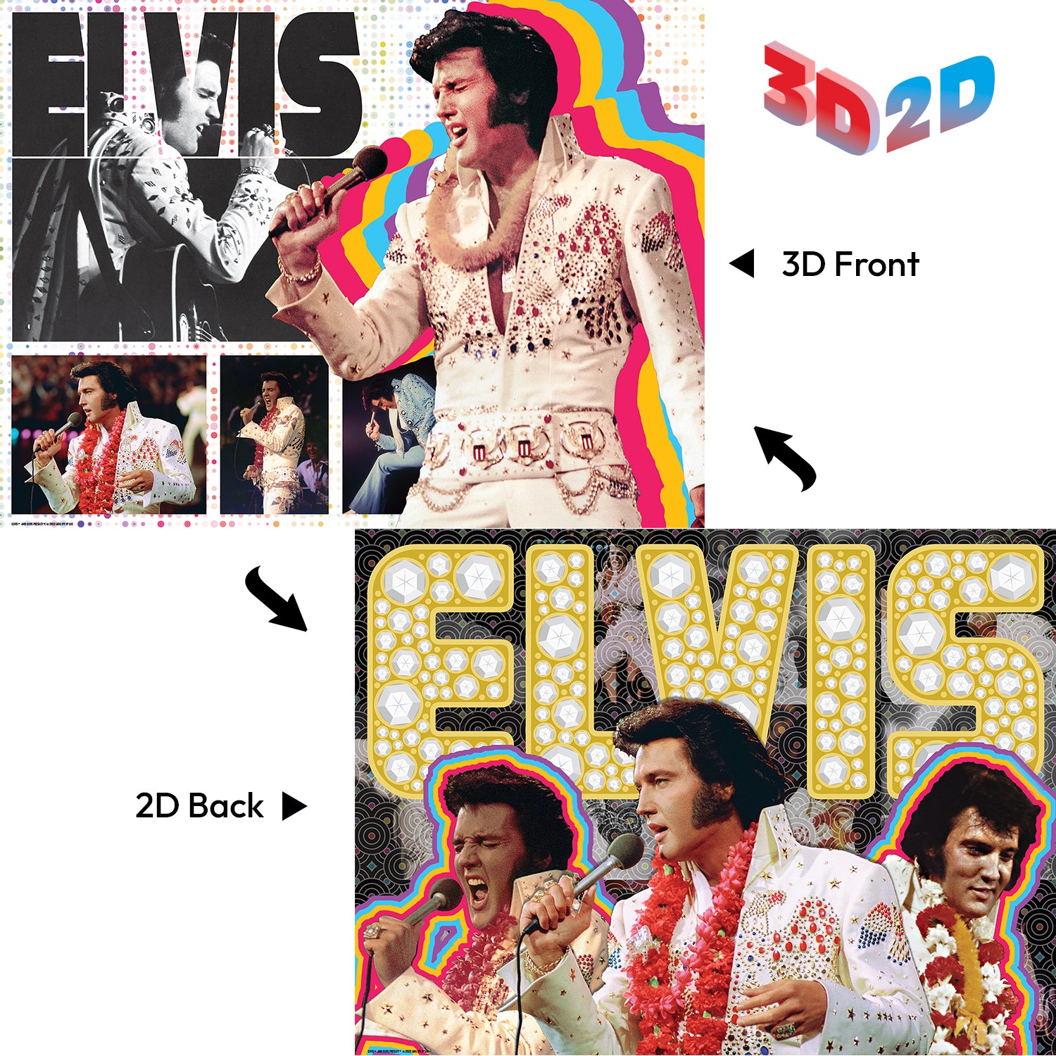 37519 3D/2D ABG Elvis Presley 500pc 24x18" – Primemotion